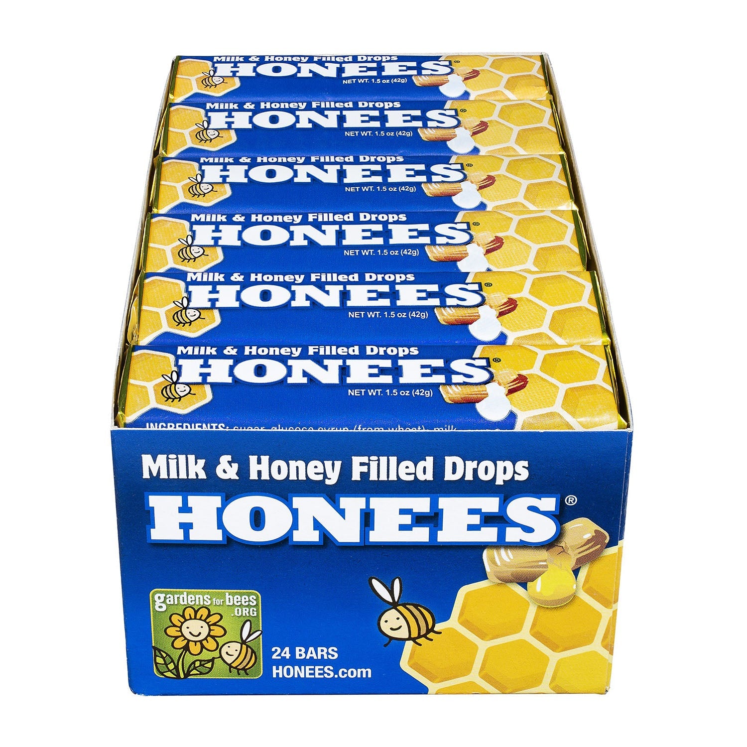 Honees Milk & Honey Filled Drops Bar | 1.5oz, 24ct, Box – Jack's Candy