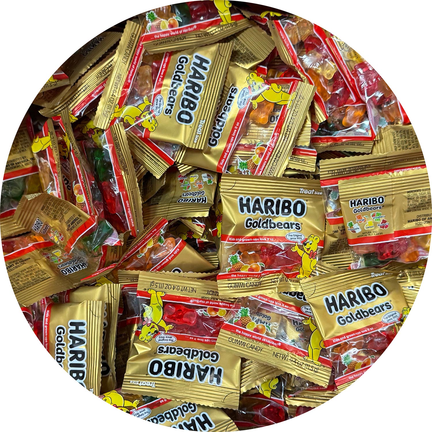 Haribo Goldbears Gummi Candy Fun Size | 500ct, Case – Jack's Candy