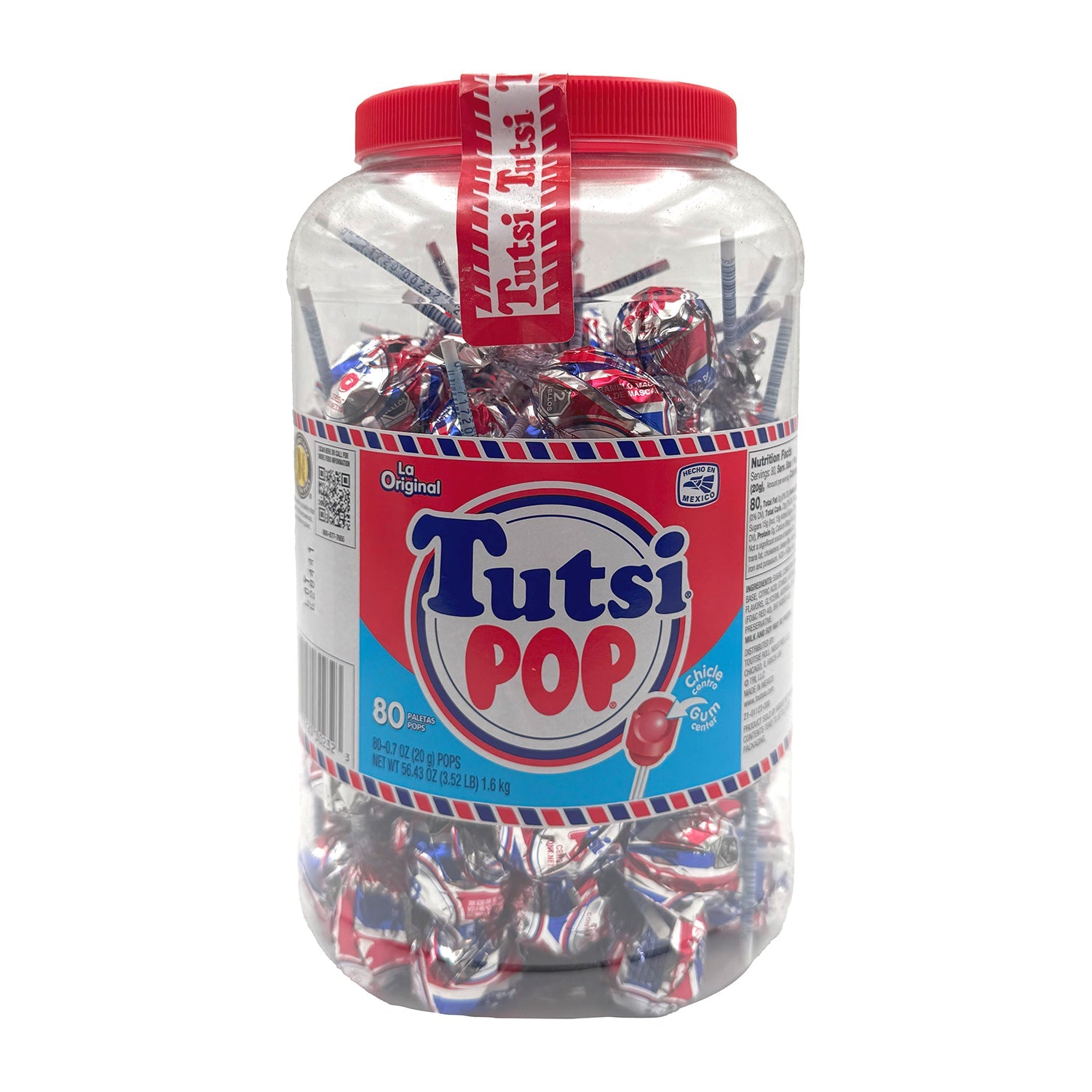 Tutsi Pop with Gum Original | 80ct, Jar – Jack's Candy