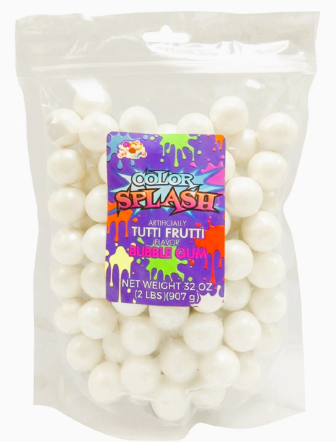 Splash Gumballs (1") White Pearl | 2lb, Bag – Jack's Candy
