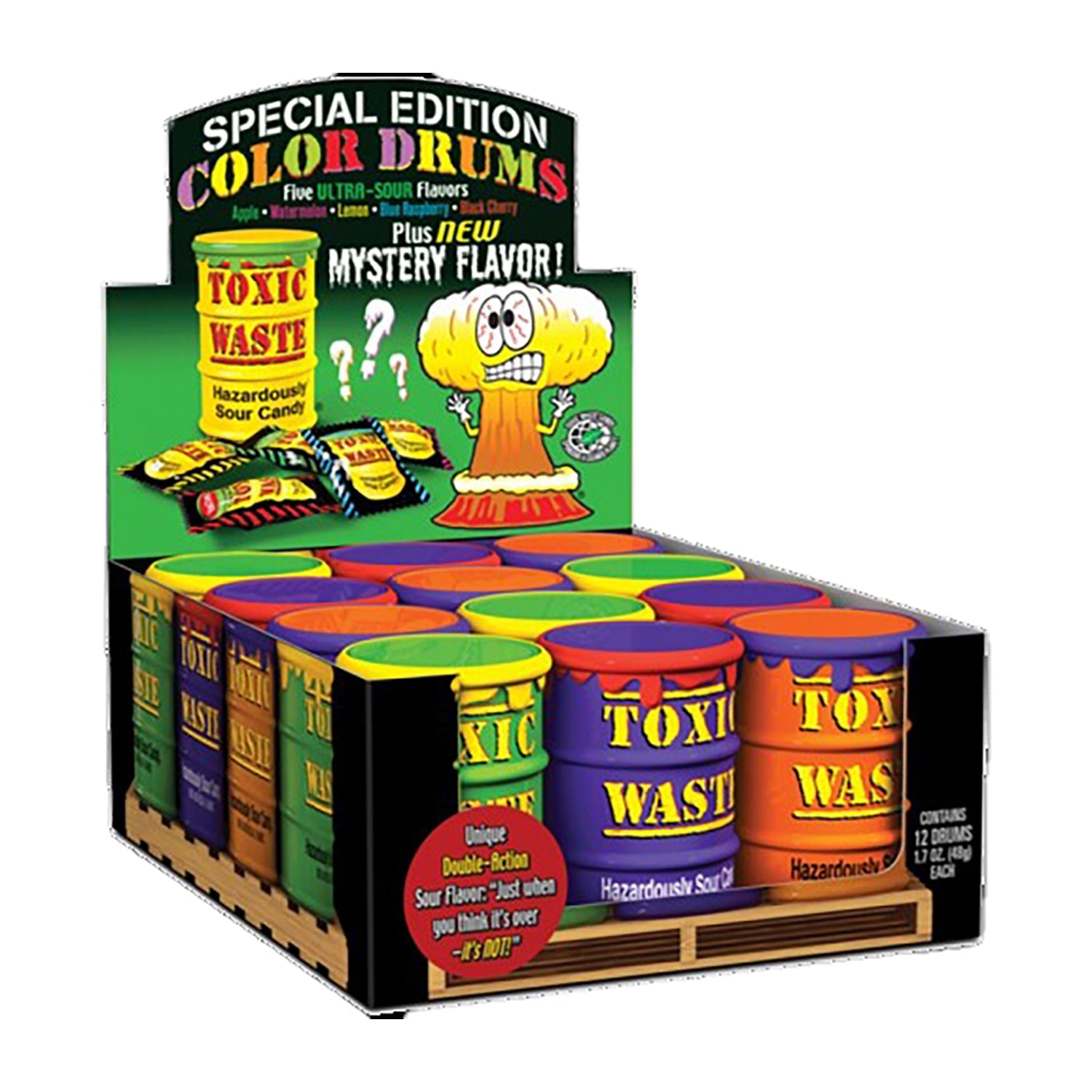 Toxic Waste Special Edition Color Drums | 1.7oz, 12ct, Box – Jack's Candy