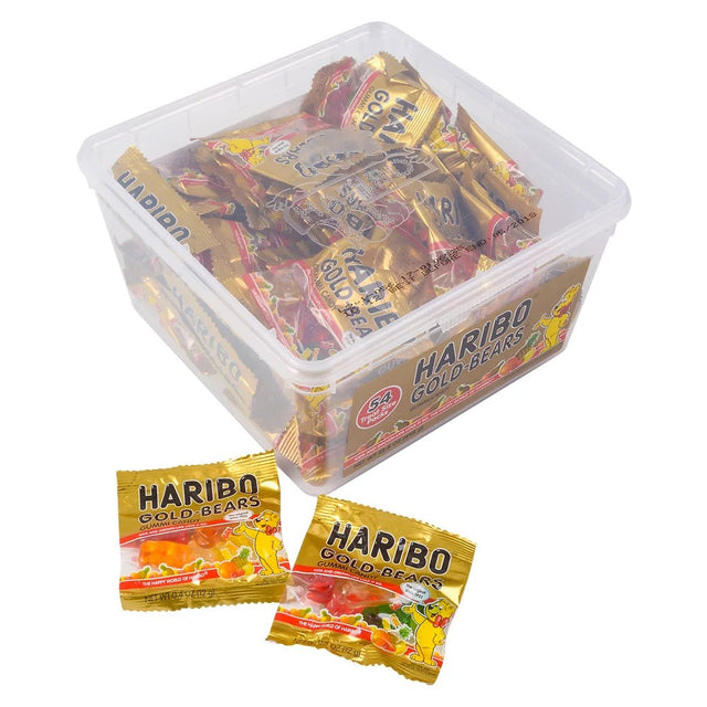 Haribo Goldbears Gummi Candy Treat Size Packs | 54ct, Tub – Jack's Candy