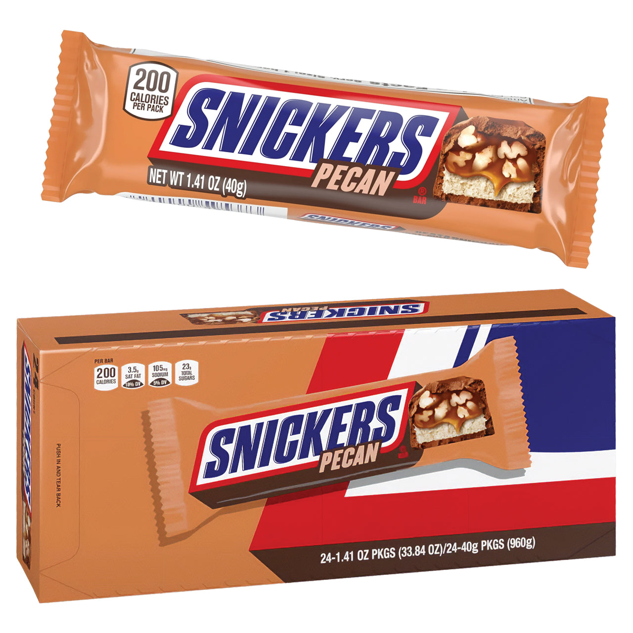 Snicker Pecan Bar 1.41iz 24ct – Jack's Candy